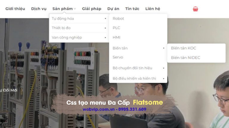 CSS Tạo Menu Đa Cấp Cho Website WordPress Theme Flatsome 2024